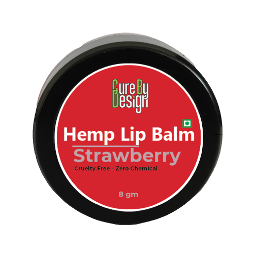 Cure By Design Hemp Lip Balm Strawberry 8gm – Hempiverse